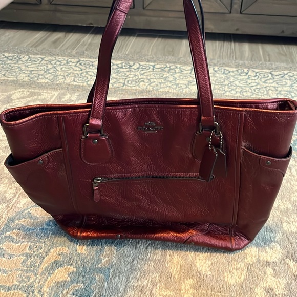 Coach | Bags | Coach Hampton Leather Legacy Tote | Poshmark